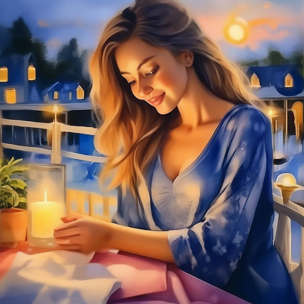 "Good evening,watercolor,drawing, beautiful, realistic, high detail ...