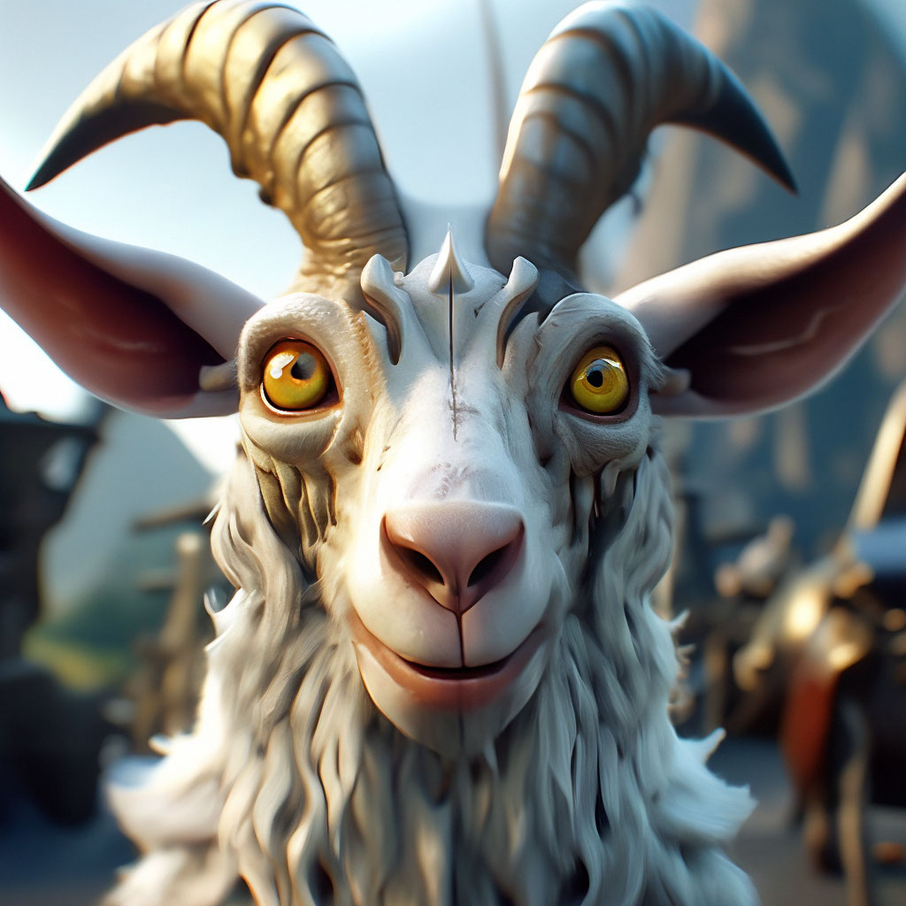 "Megarealastic bug-eyed goat I won't show you , gloss,details,D-grafic ...