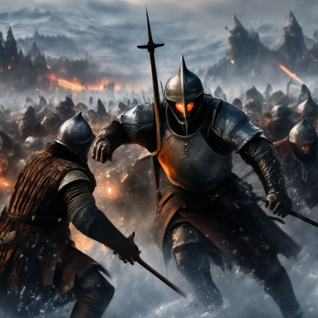 "Ice Battle" — image created in Shedevrum