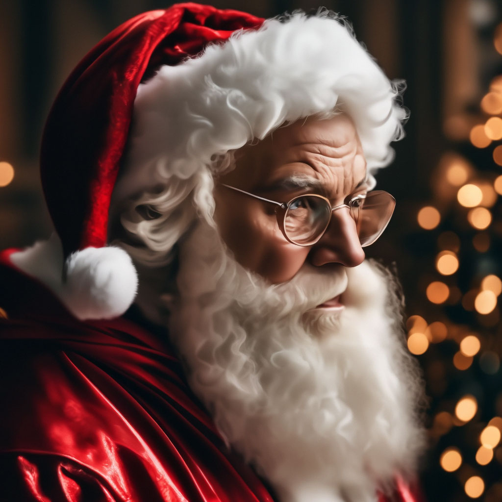"Santa Claus profile" — image created in Shedevrum