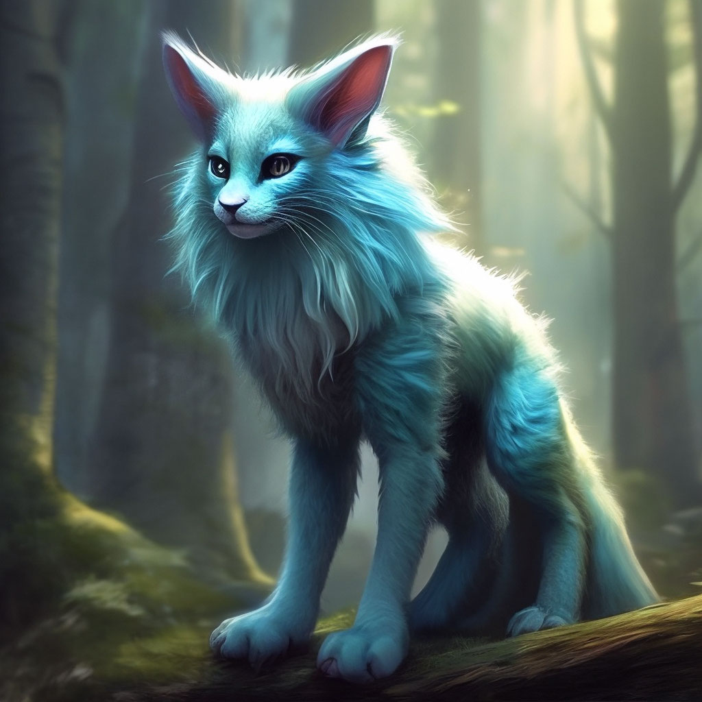 "A fictional beautiful furry creature with long legs" — image created ...