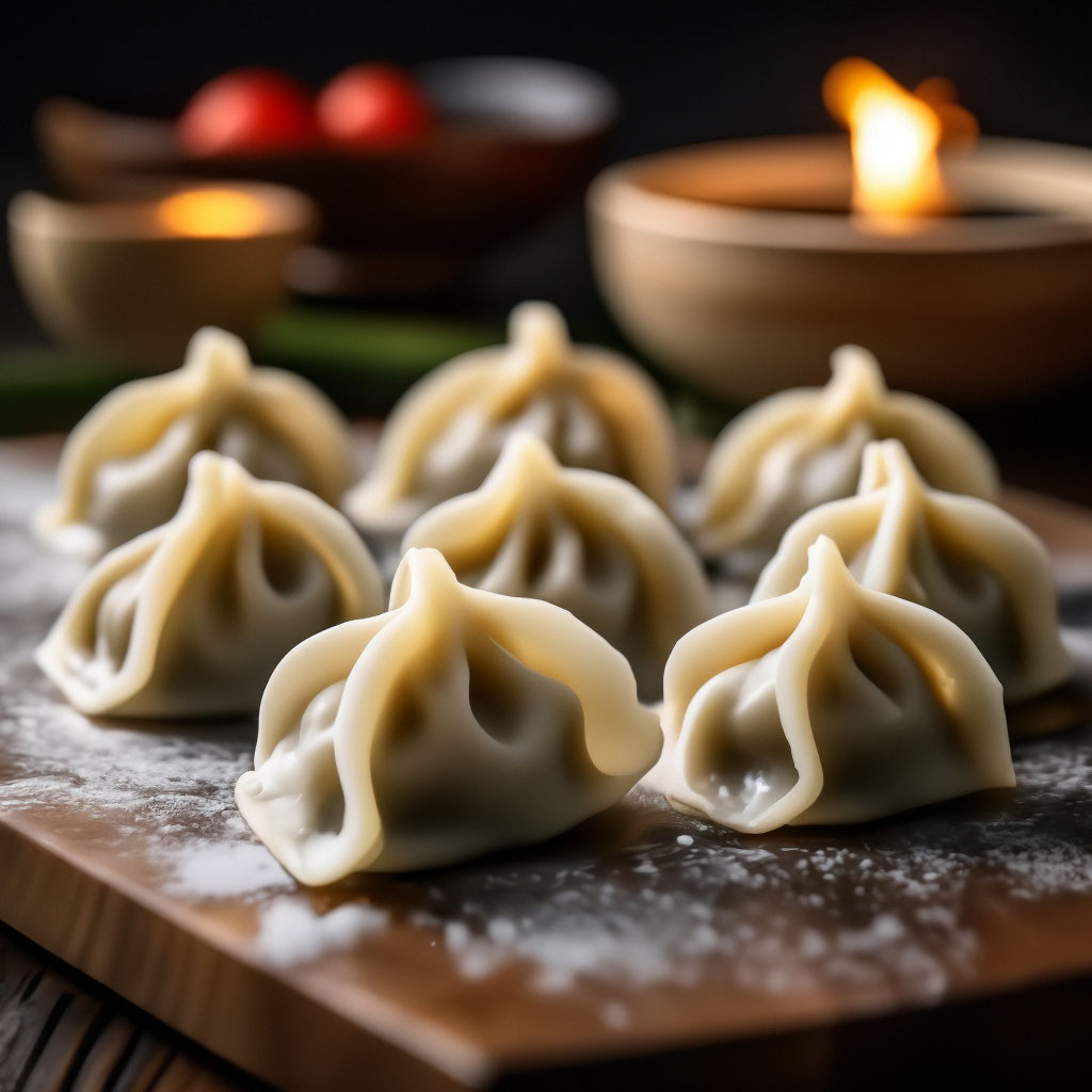 "Real dumplings" — image created in Shedevrum