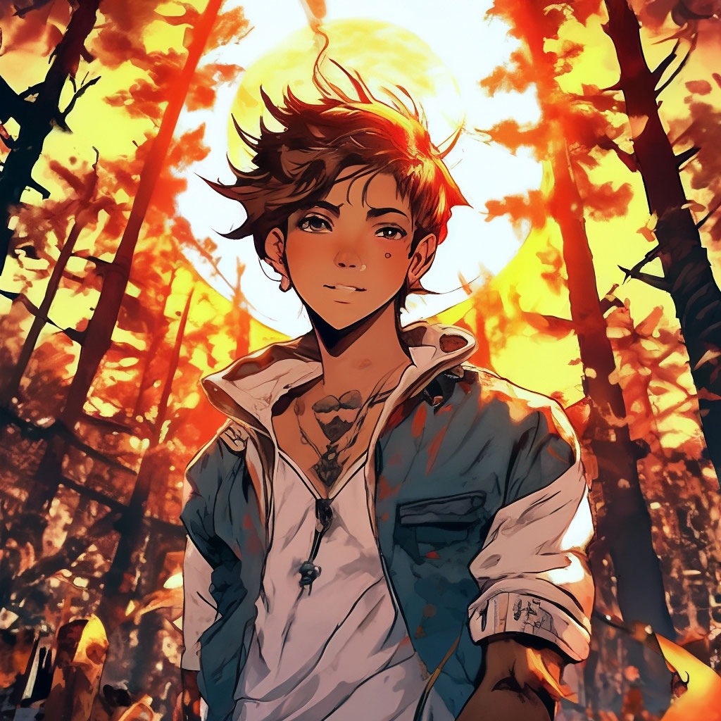 "Young handsome guy, body art, decay, entropy, rusty metal, against the ...