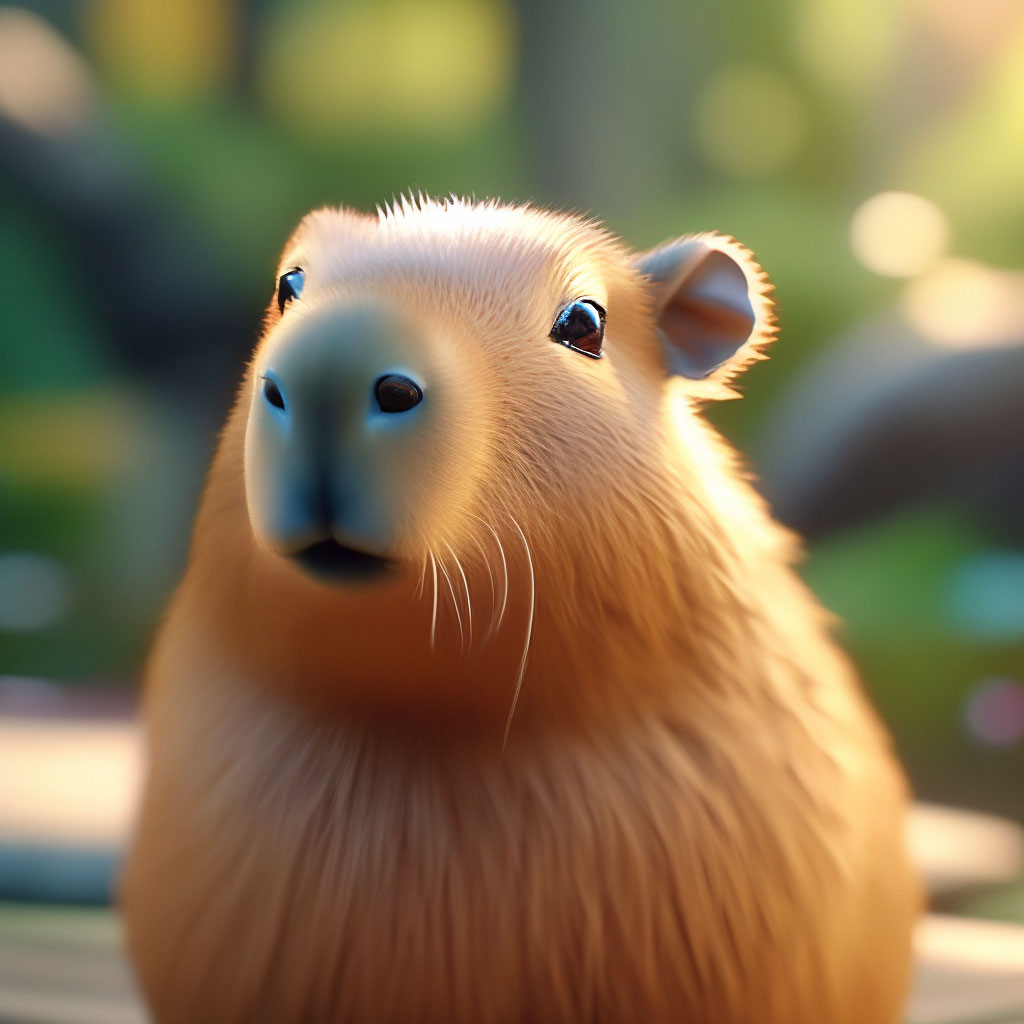 "Cute capybara, aesthetically pleasing, beautiful, realistic, 4k, close ...