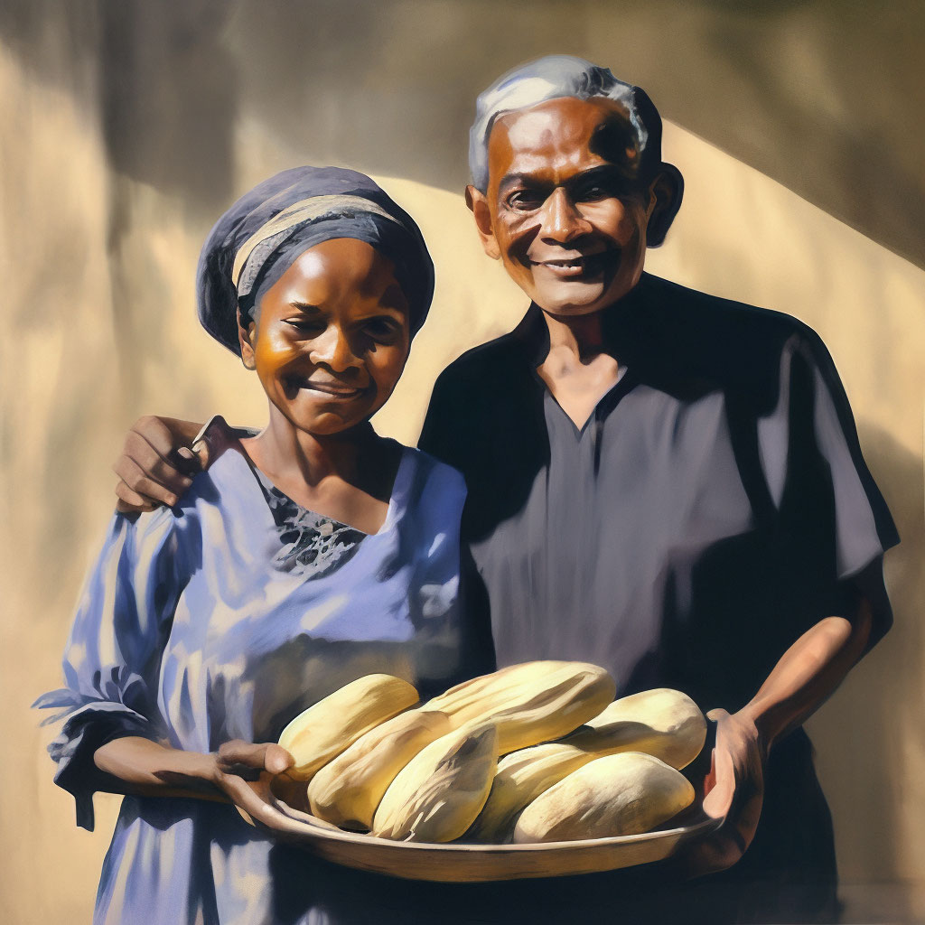 "🧊 cassava still life portrait of grandma and grandpa exhibition shadow ...