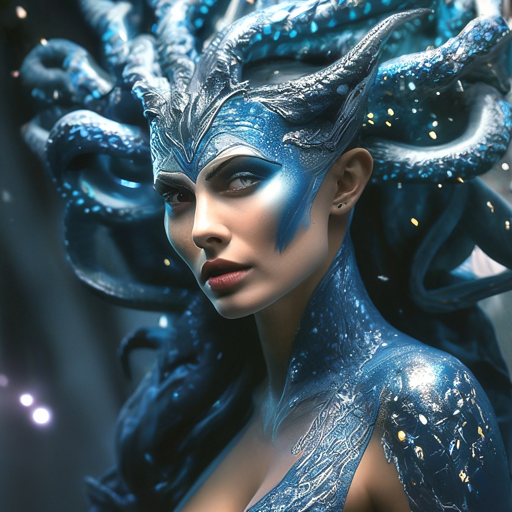 "Very beautiful medusa gorgon High resolution High detail Hyperrealism ...