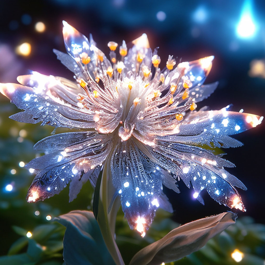 "Fabulous flower, meteor shower petals, terry edges inlaid with a ...