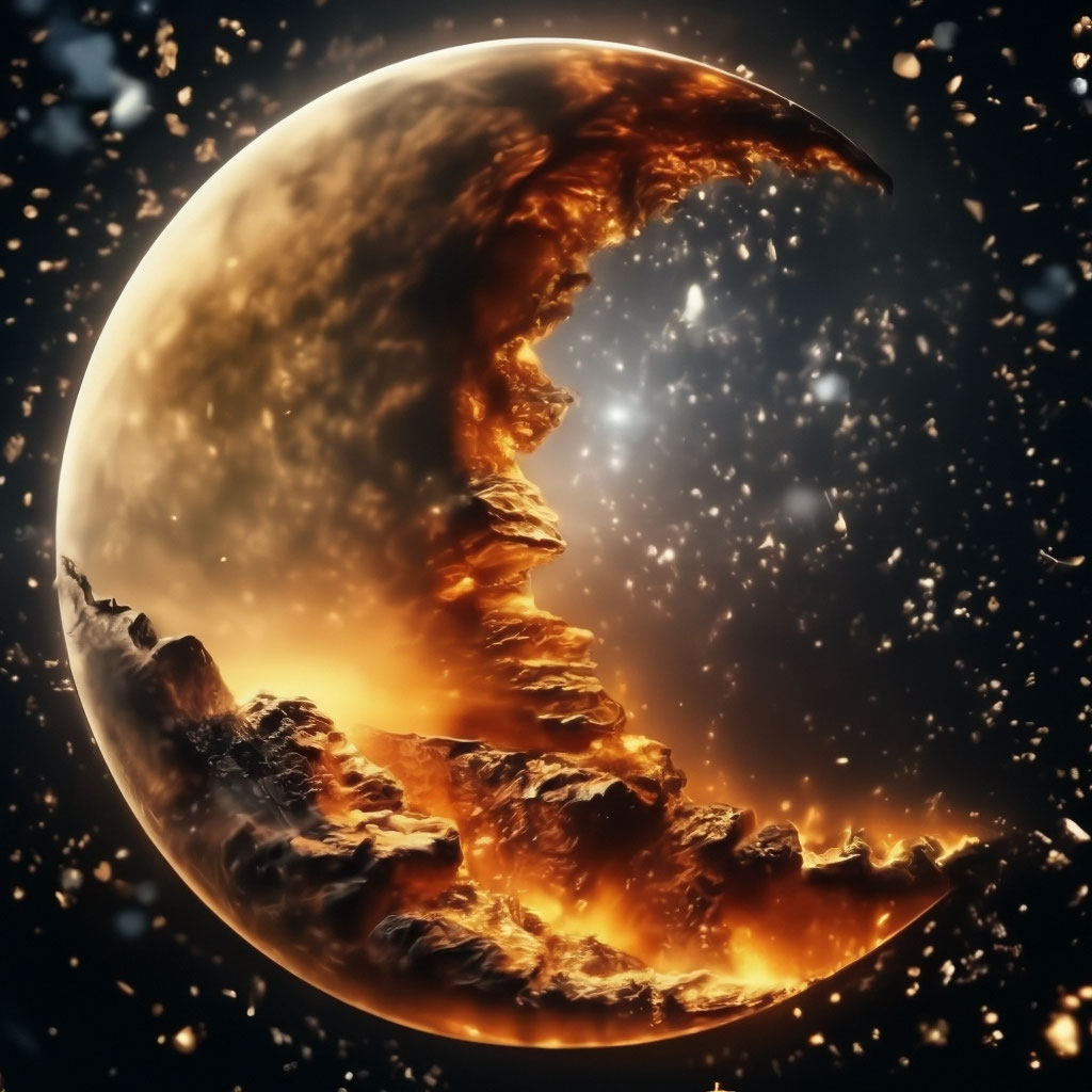 "The Droste effect broken magic moon, magical radiance, fabulous ...