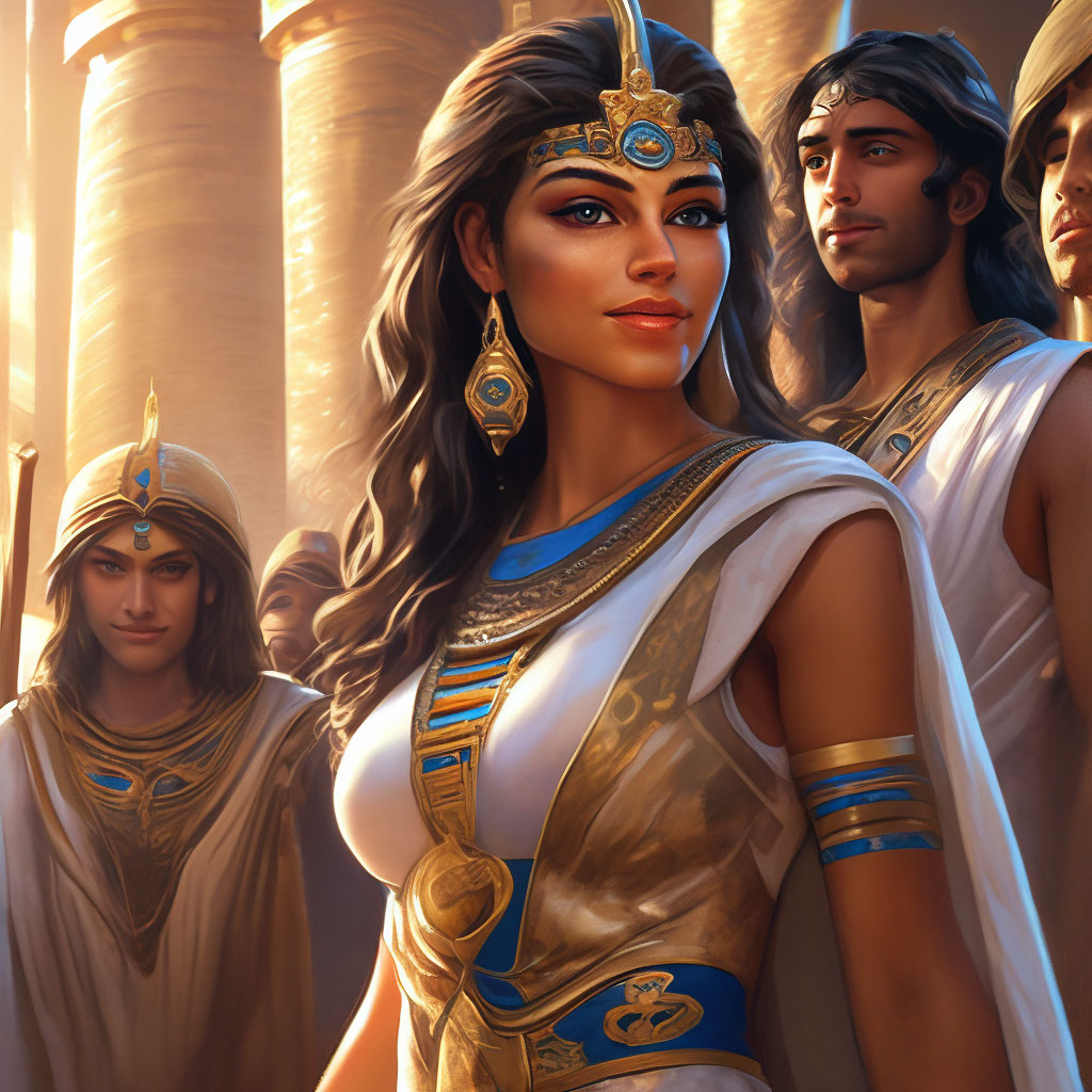 "Romantic, historical fantasy, exodus from Egypt, clear drawing ...