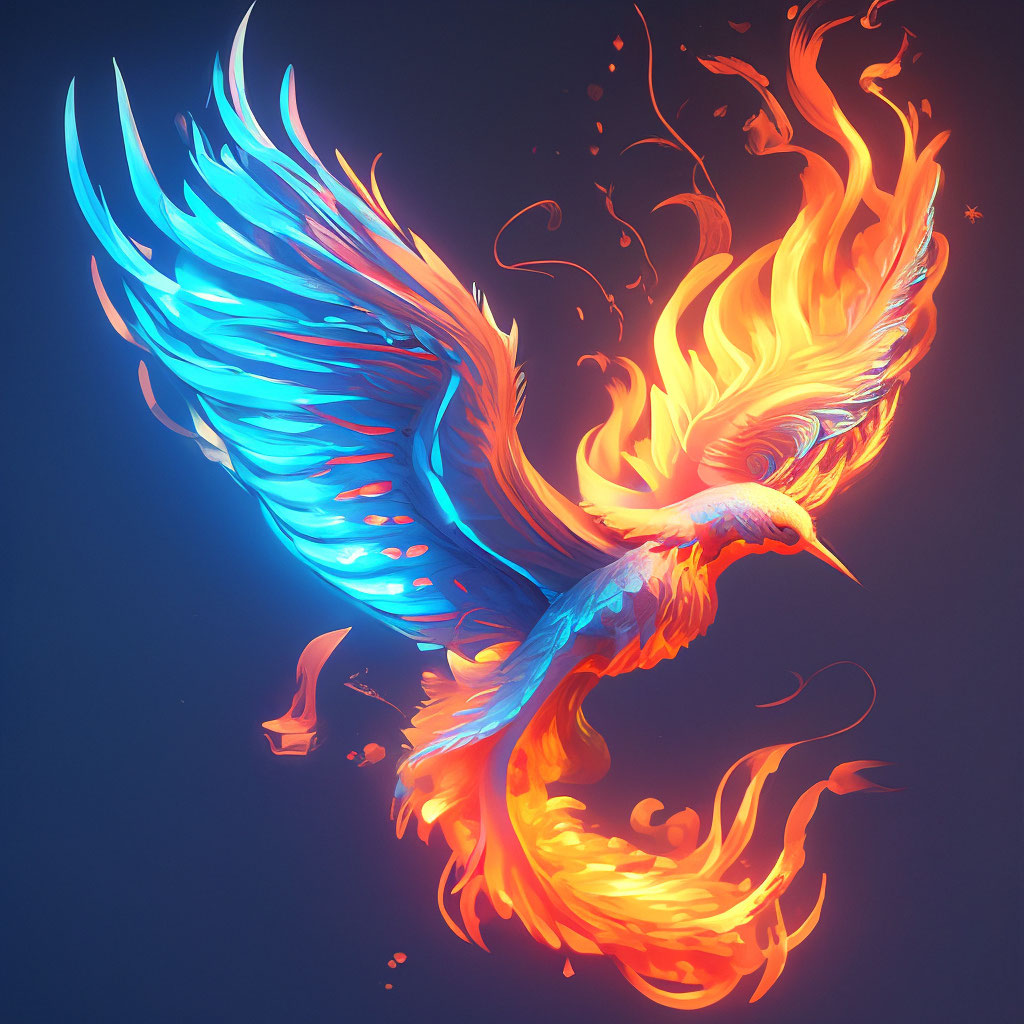 "Firebird" — image created in Shedevrum