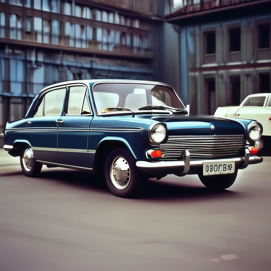 "Soviet car GAZ 2401 "Volga" a 1986 car of the USSR" — image created in ...
