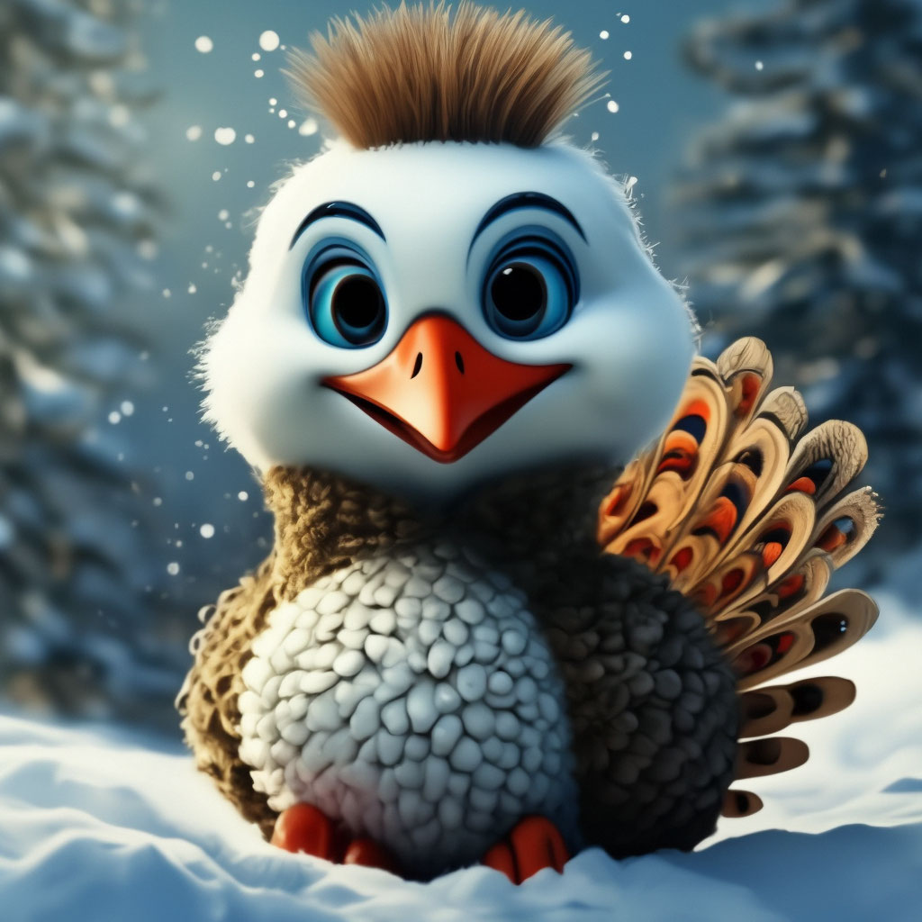 "Creep cute Cute Funny hybrid Snowman +Peacock ,smiling,humor ...