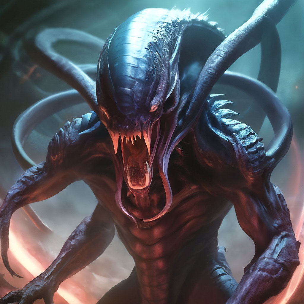 "Xenomorph demon" — image created in Shedevrum