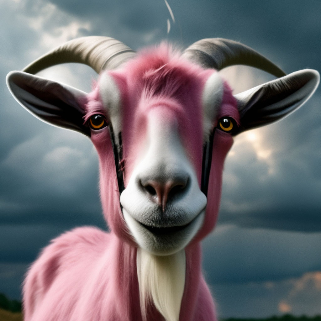 "I wanted to make a thunderstorm, but I got a goat, a pink goat, with a ...