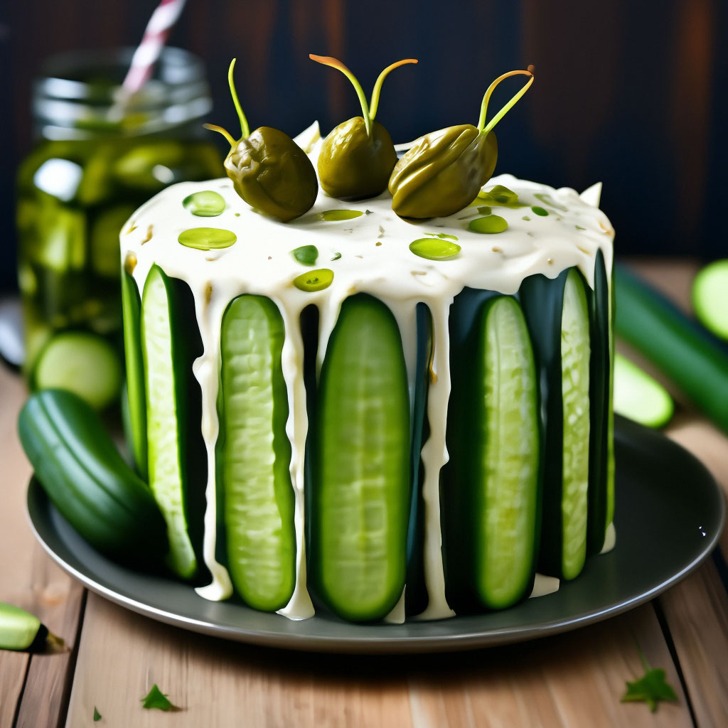 "Pickled Cucumber cake" — image created in Shedevrum
