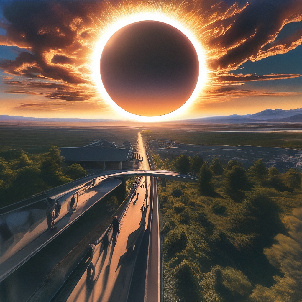 "Solar eclipse, ultra realism" — image created in Shedevrum