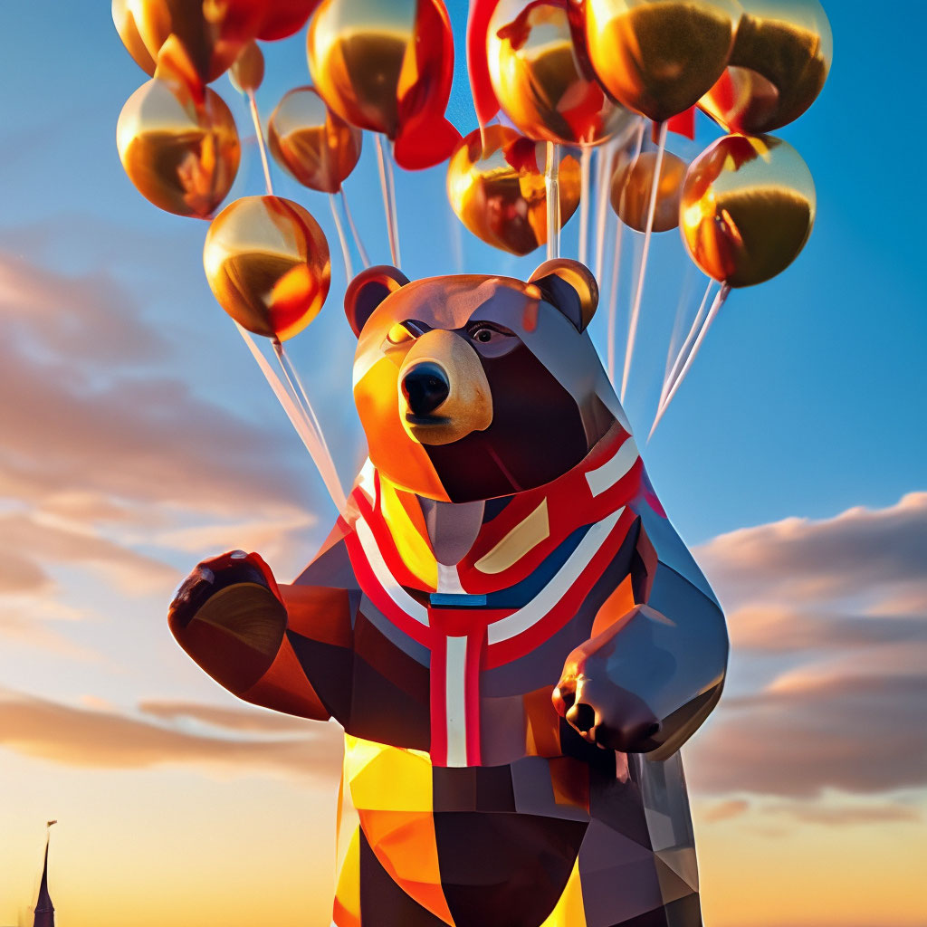 "Olympic bear from the Soviet Union,symbol (((Olympiad80))) large round ...
