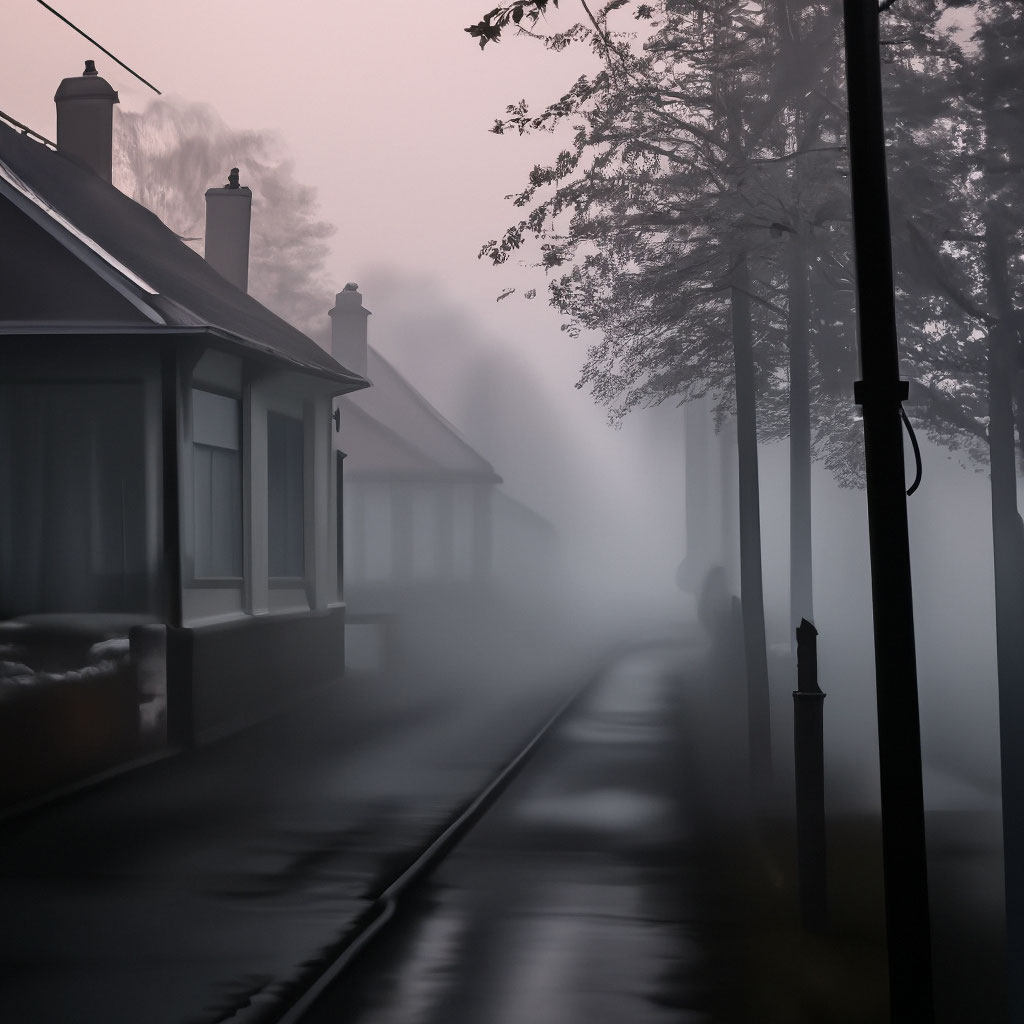 "Foggy January morning" — image created in Shedevrum