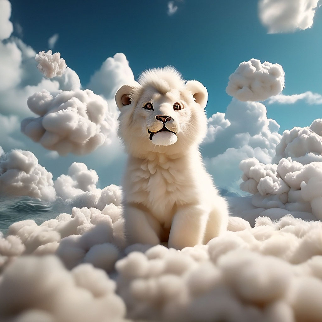 "Fluffy clouds in the form of cubs , realistic shooting" — image ...
