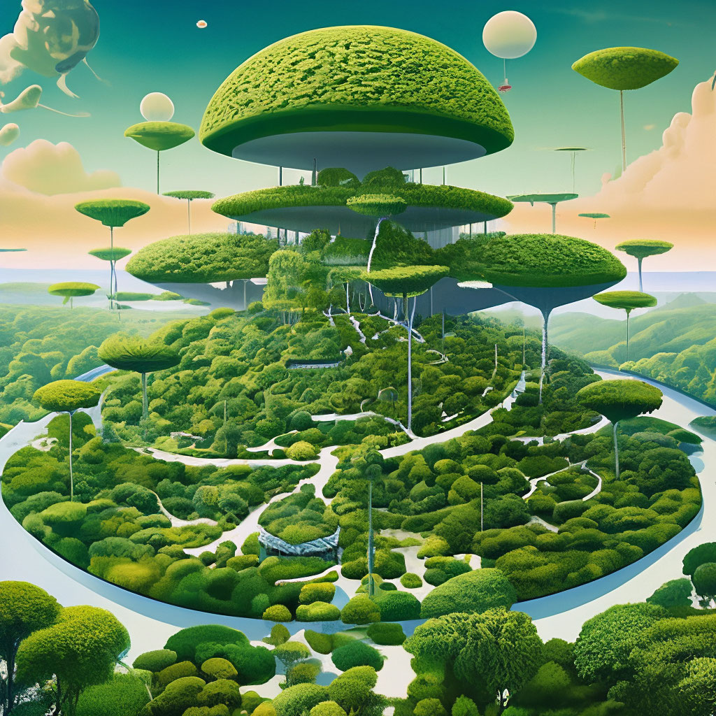 "The greenery of the new world" — image created in Shedevrum