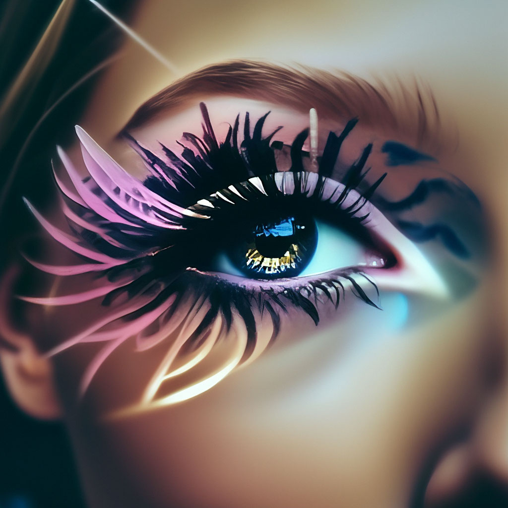 "Flutter your eyelashes and take off🌹Double exposure, zintangle, octane ...
