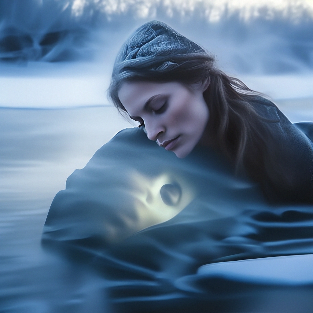 "A vision of a dying man. Cold, winter, ice. A frozen river, a ...
