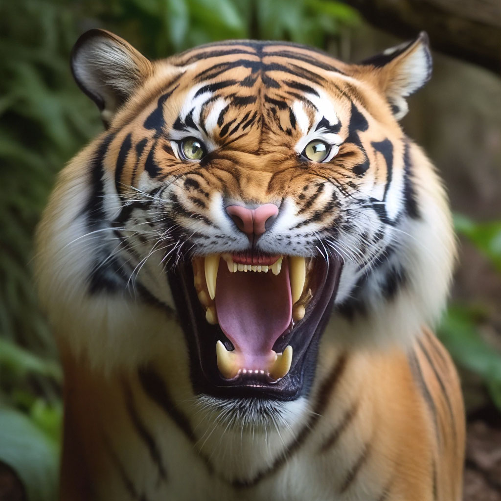 "Weasel-tiger hybrid" — image created in Shedevrum