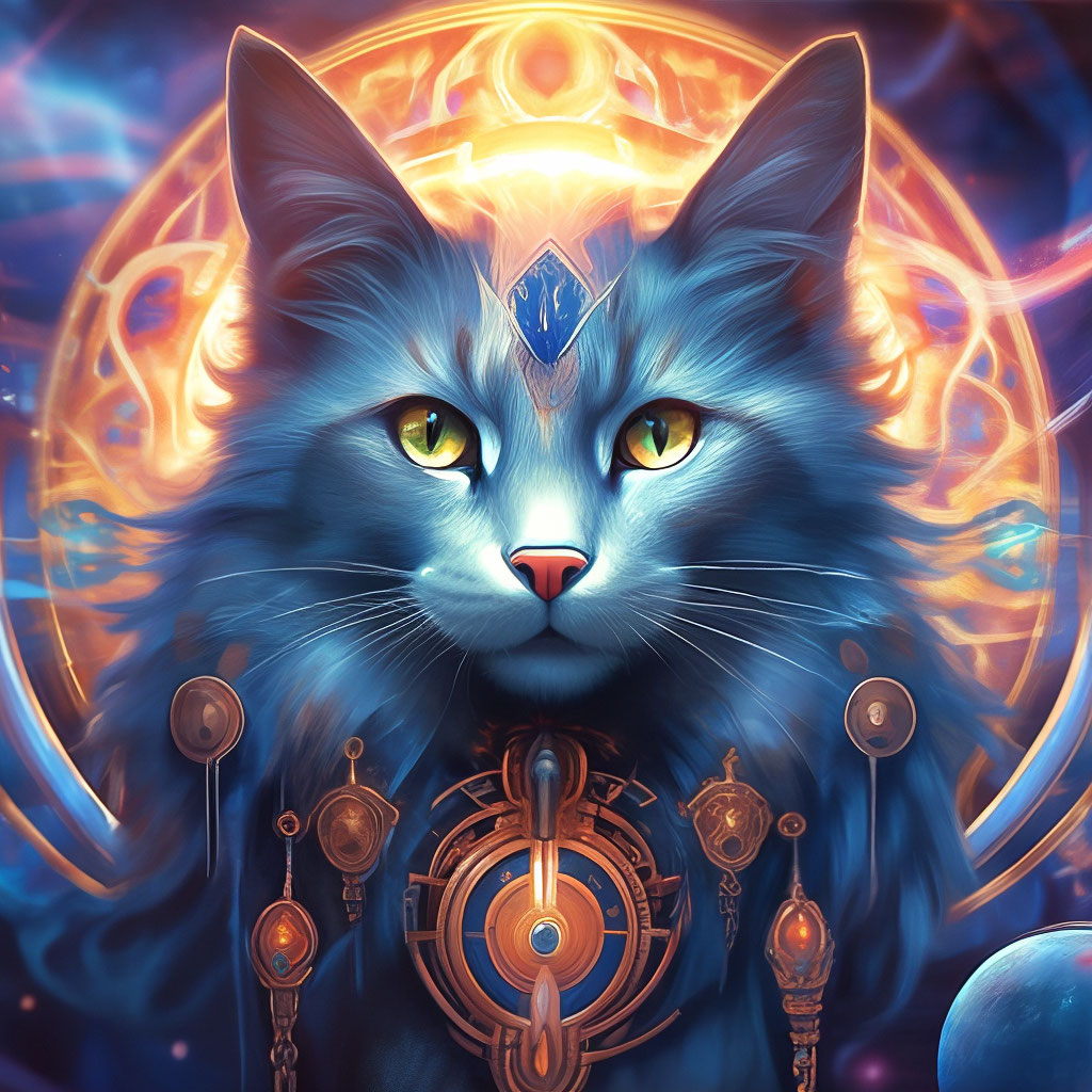 "Mystic Cat wallpapers" — image created in Shedevrum
