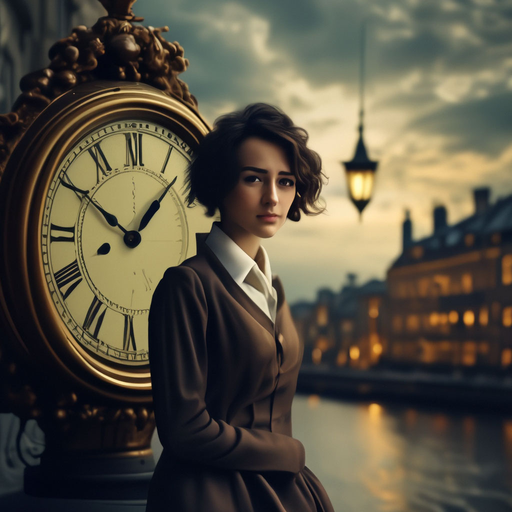 "It's getting late" — image created in Shedevrum