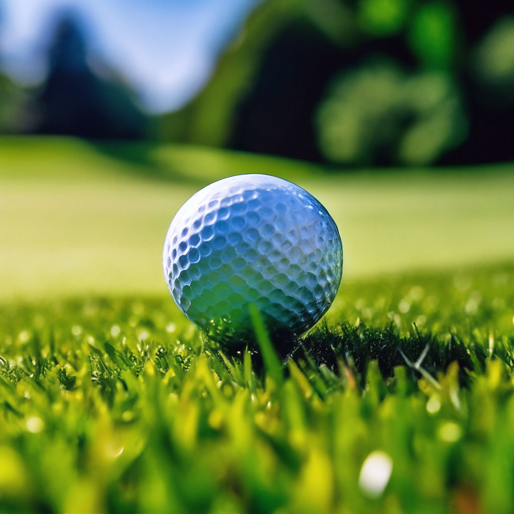 "Macro photography, golf ball on the grass,close-up, professional photo ...