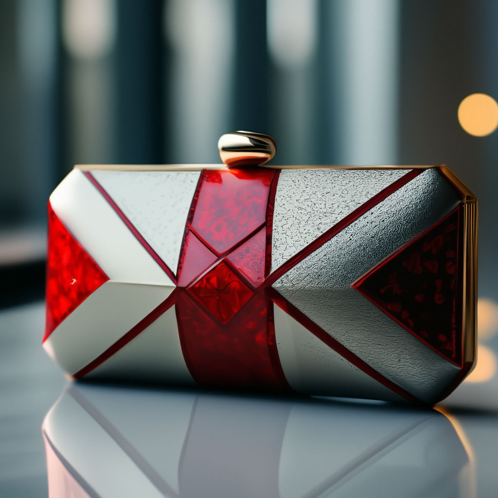 ""women's handbag" clutch,broken lines,glitter, red,elegant,beautiful ...