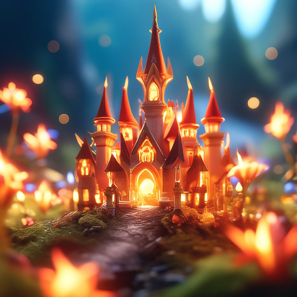 "Fiery fairy kingdom, aesthetically pleasing, beautiful, realistic ...