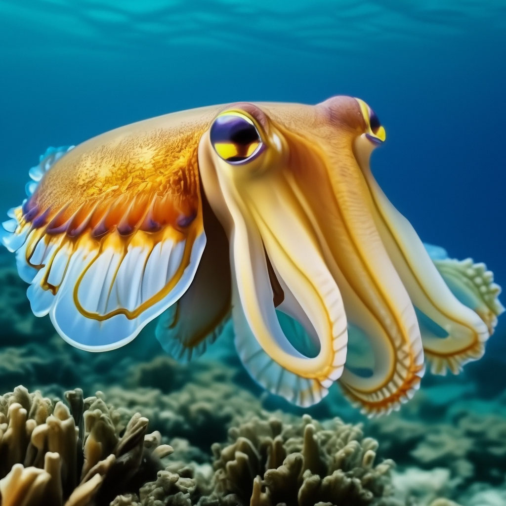 "Animalia Mollusca Cephalopoda Sepiida Sepiidae Sepia esculenta (Golden ...