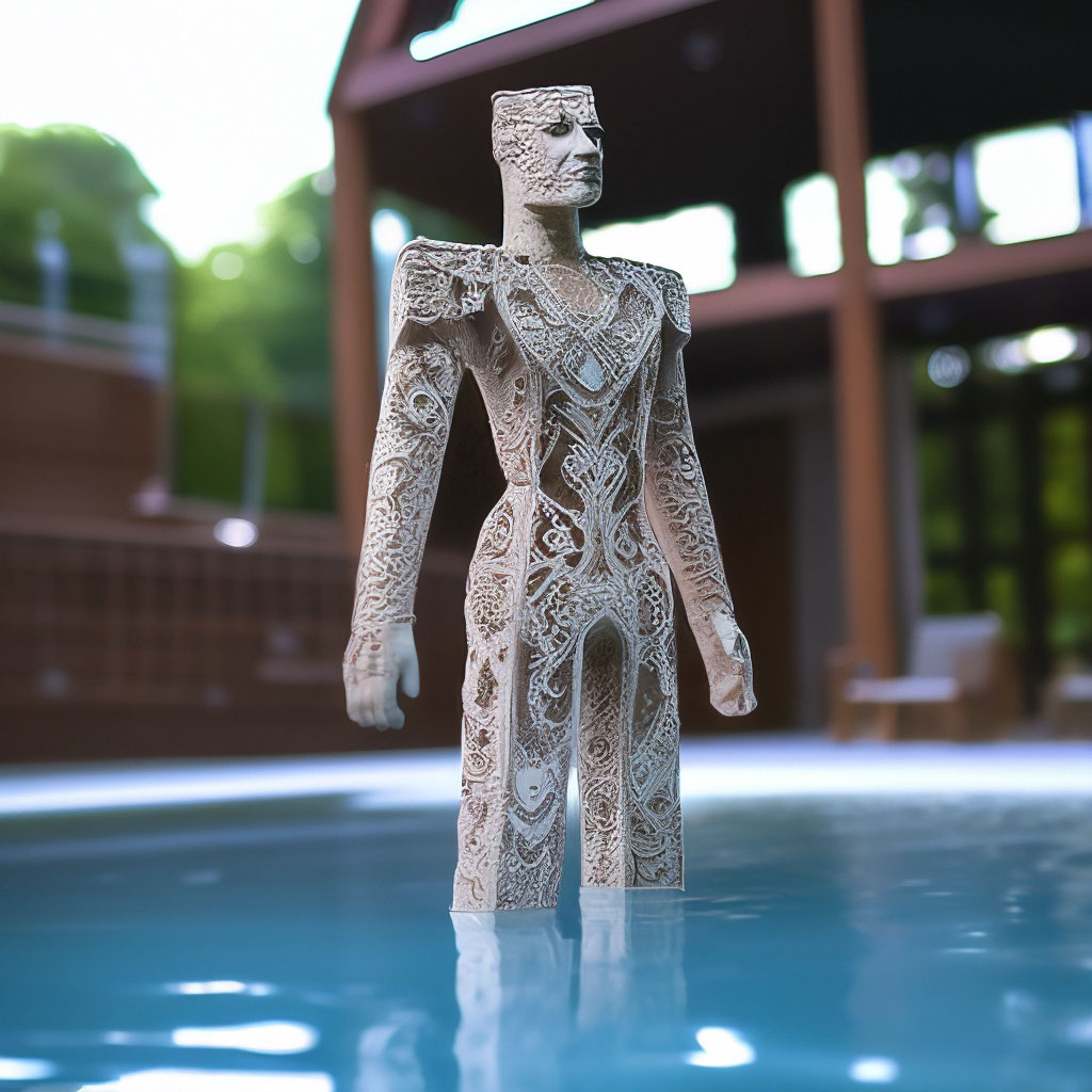 "FLORI generates photo models. professional photo, cardboard man in the ...