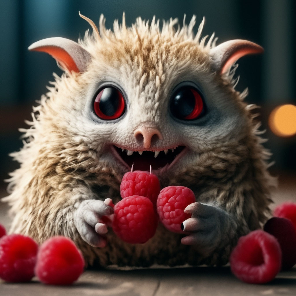 "Hyperrealism cartoon cute cute fluffy scary beautiful thick-creased ...