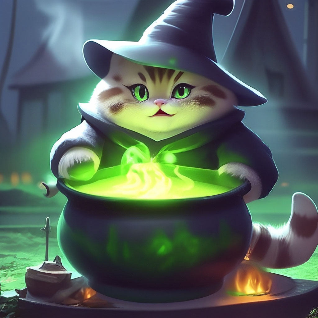 "A very fat kitten in a fur coat, milota, nyash-myash, a witch cat, in ...