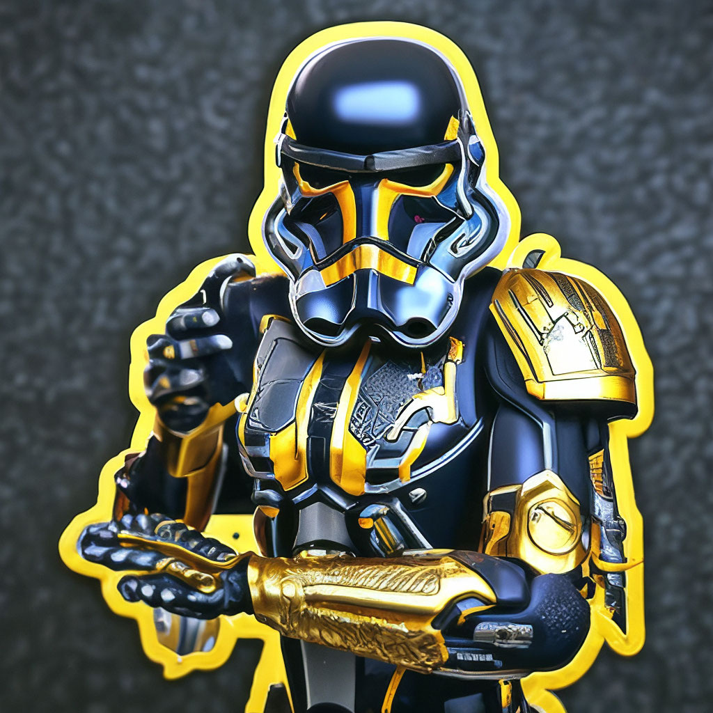 "Sticker sticker stormtrooper mutant black cyborg black stormtrooper ...
