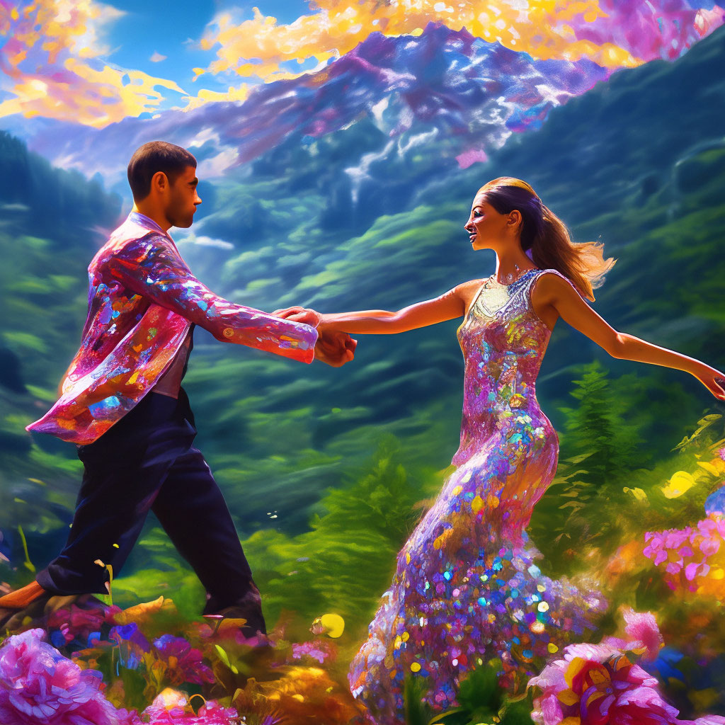 "Neuro art: against the background of mountains, a boxer galloped ...