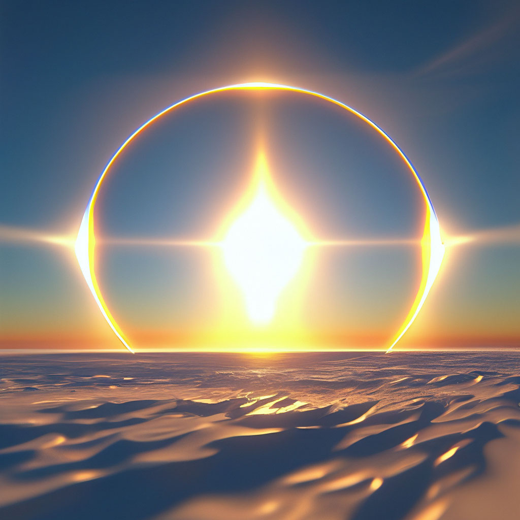 "The solar halo. Photosphere.multidimensional empty border, plane ...