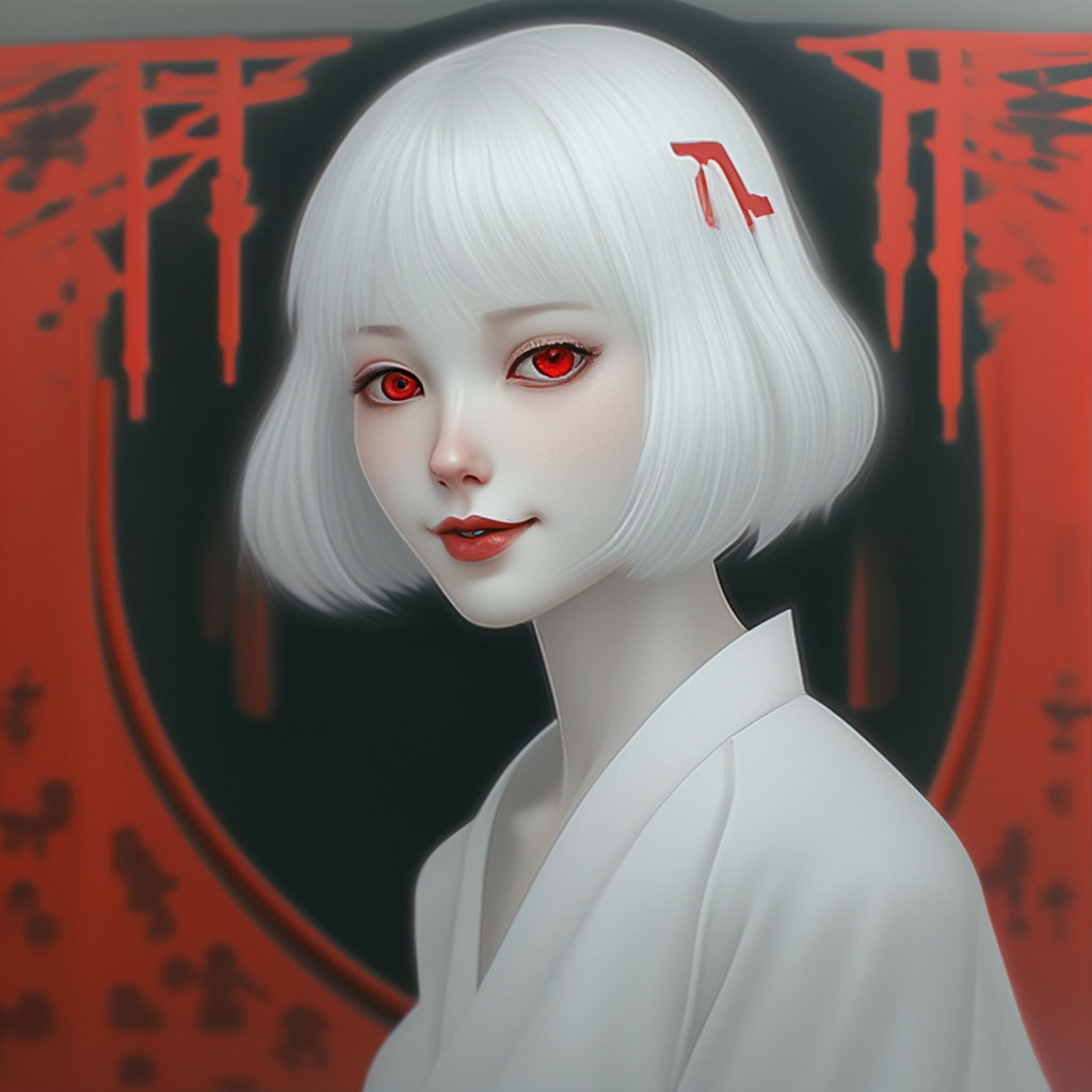"Minimalism thin white lips white skin pale lips face Chinese writing ...