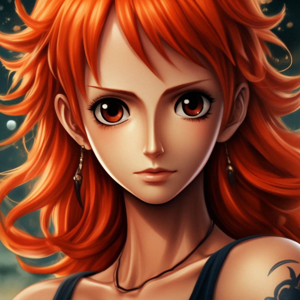 "Nami, One Piece" — image created in Shedevrum