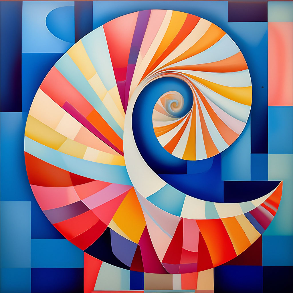 "Seashell, cubism style" — image created in Shedevrum