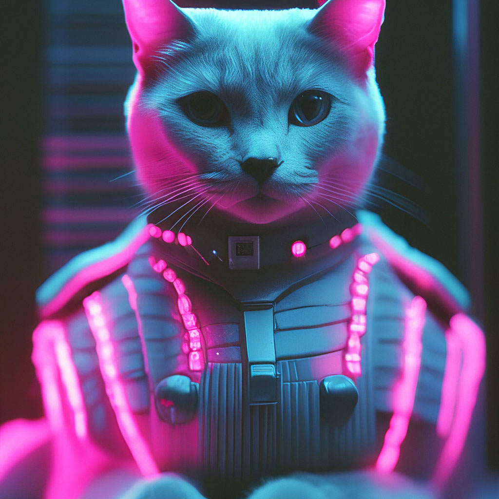 "Robocop cat" — image created in Shedevrum