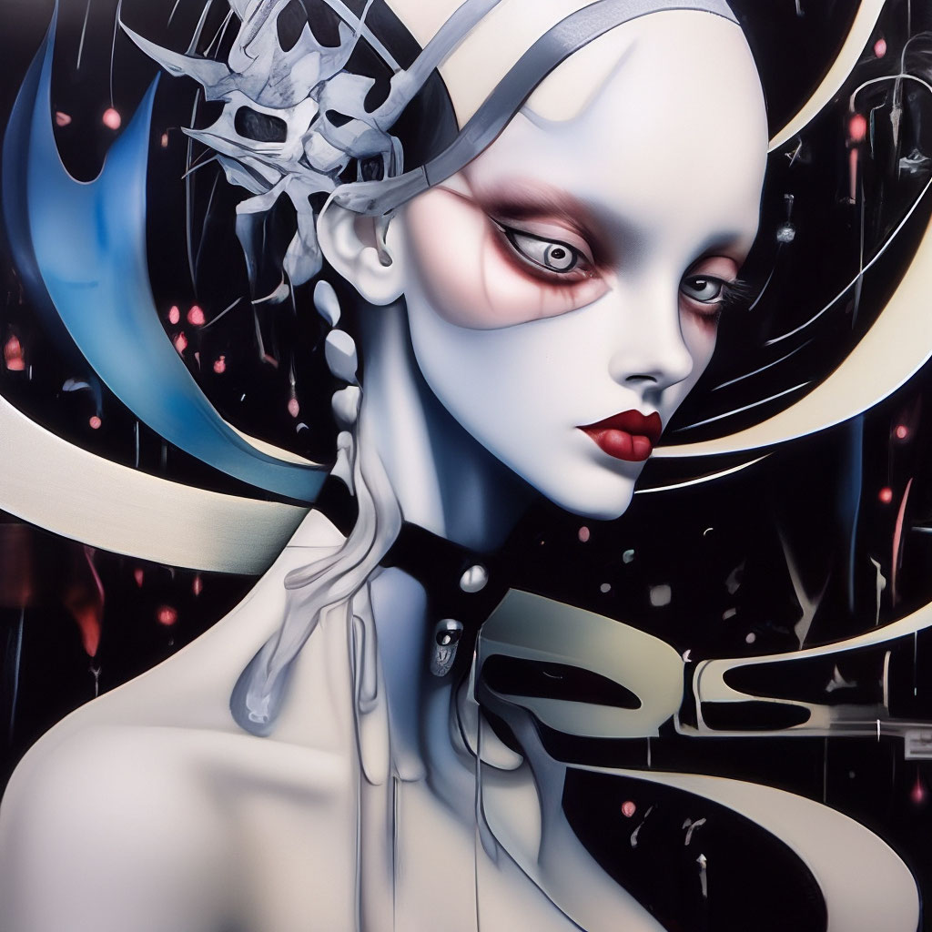 "Lapserdak, grotesque, horror in givenchy style,5d surrealism,black ...