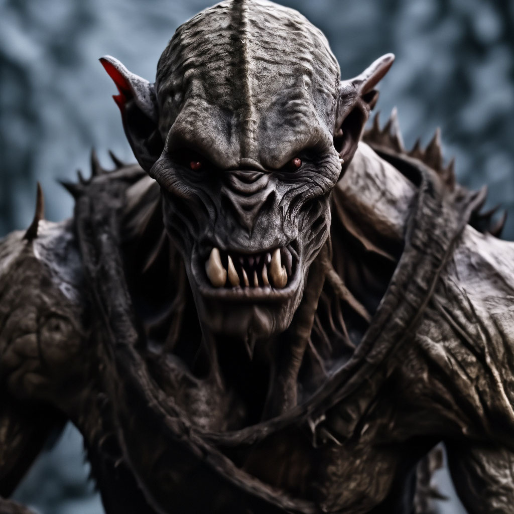 "Tolkien's Orc, terrible troll, horror, fantasy, gloomy, high octane ...