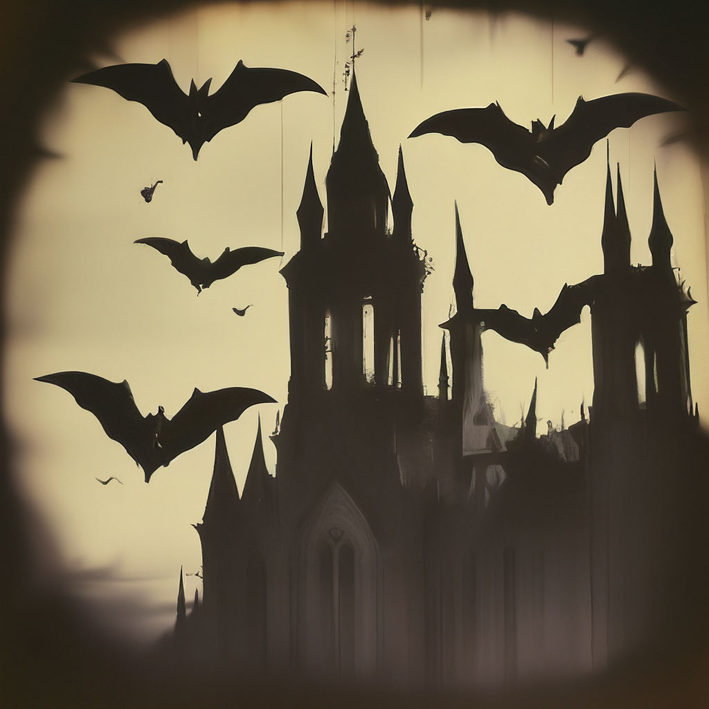 "Bats ,gothic, aesthetically pleasing, beautiful, high detail, , dim ...