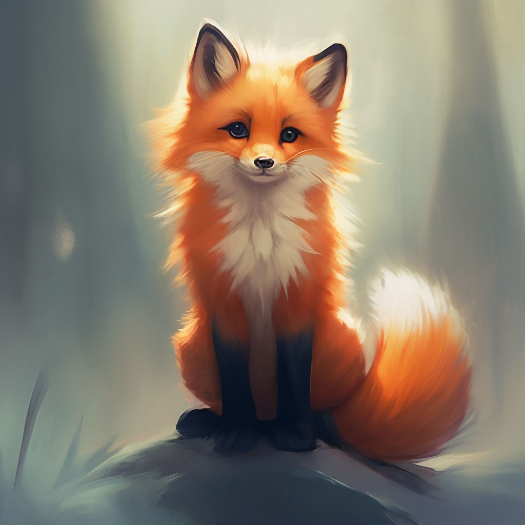 "🦊🦊🦊 to. to. to. and I. to. Cute, fluffy, little, fox sits on the tip ...