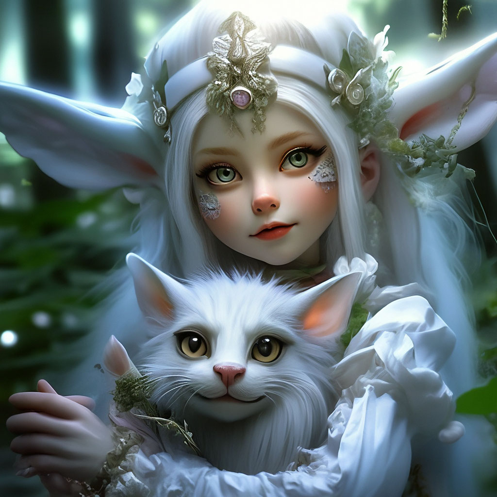 "Hyperrealism, beautiful, spectacular forest troll in symbiosis with a ...