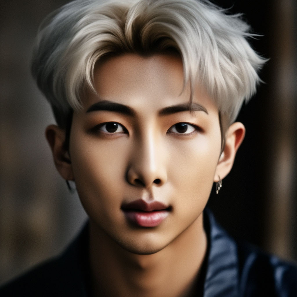"Namjoon portrait photograph Bts" — image created in Shedevrum