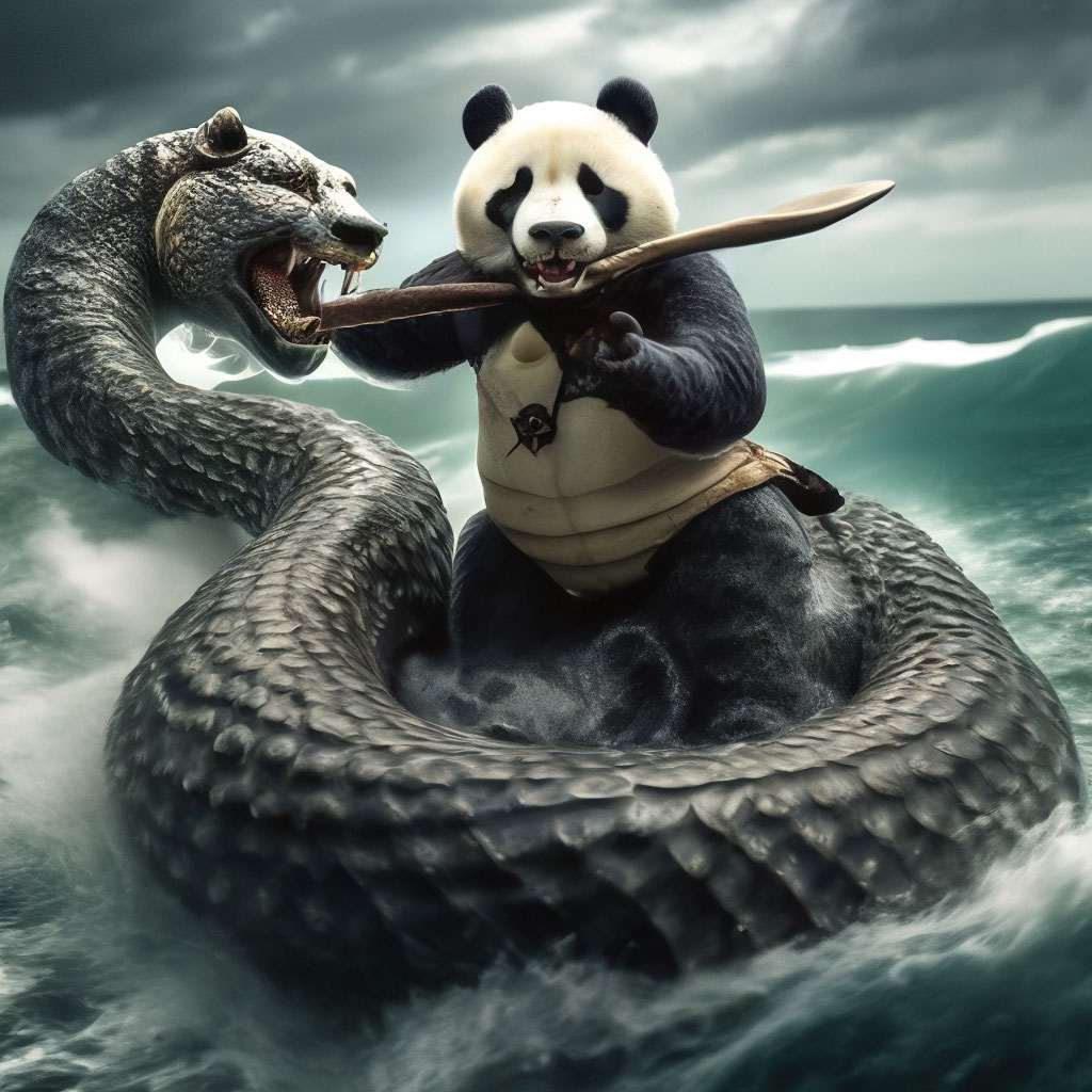 "A little scary Panda)) Anthropomorphic mentally unstable Panda on the ...